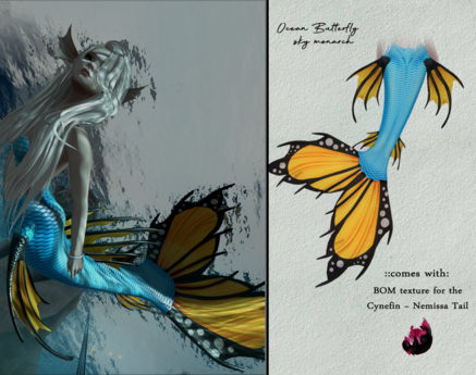 Second Life Marketplace - [MF] Ocean Butterfly - Sky Monarch (add/rez)